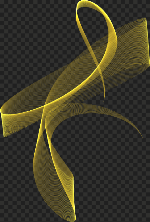 Yellow Curved Lines Abstract Transparent PNG | Citypng