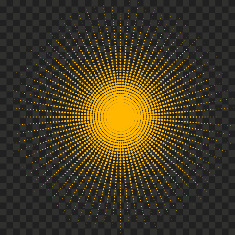 Yellow Dots Halftone Circular HD PNG | Citypng