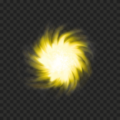 Yellow Light Energy Ball Effect PNG | Citypng