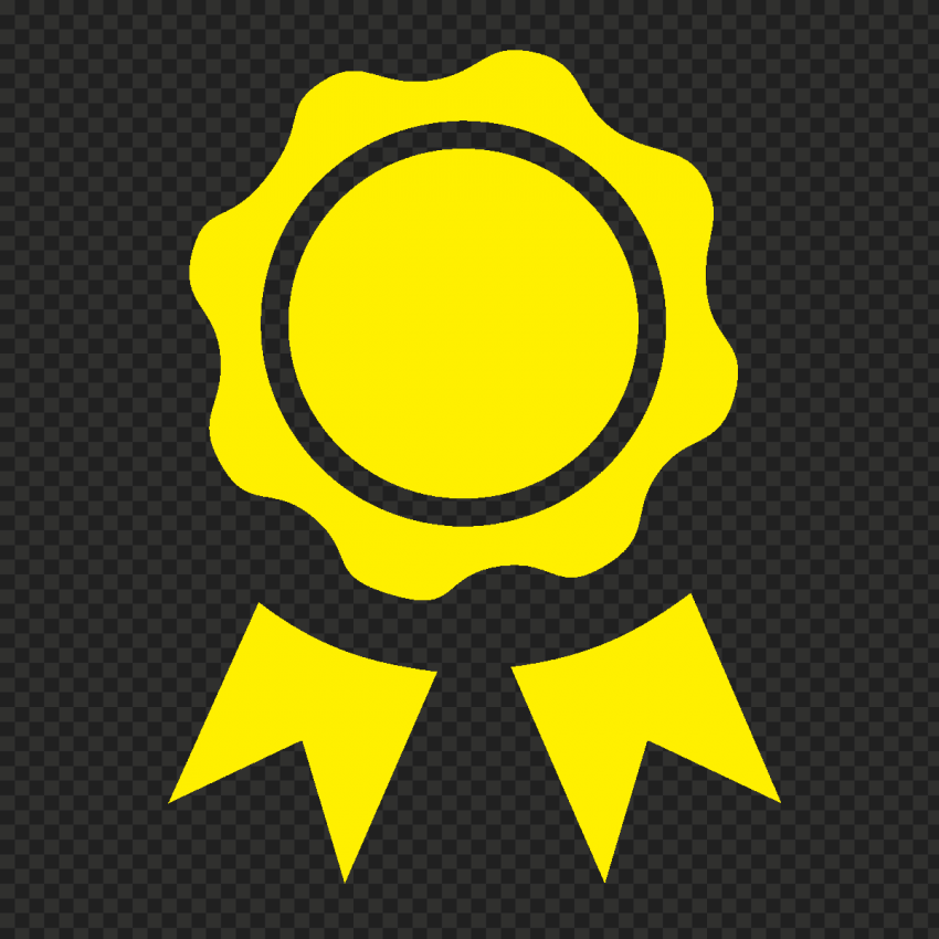 Yellow Medal Ribbon Icon Transparent Background | Citypng