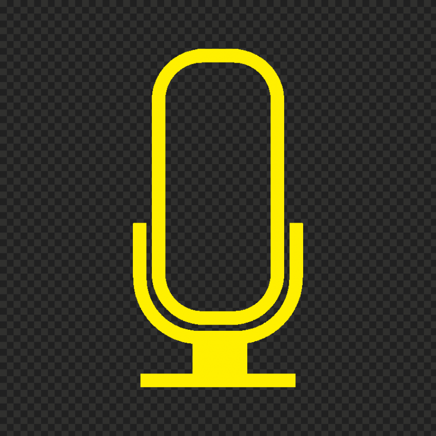 Yellow Microphone Mic Voice Sound Icon Transparent PNG | Citypng