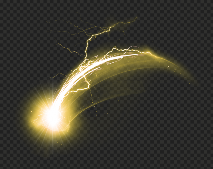Yellow Spark Energy Effect PNG | Citypng