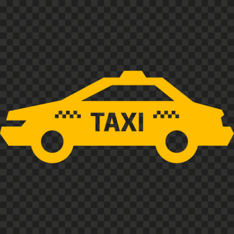 Yellow Taxi Cab Car Side View Icon PNG | Citypng