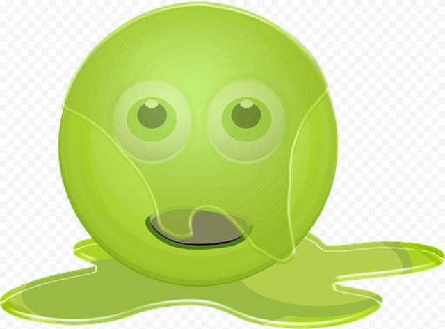 Green Face Emoji Sick Apple Cartoon Animated | Citypng