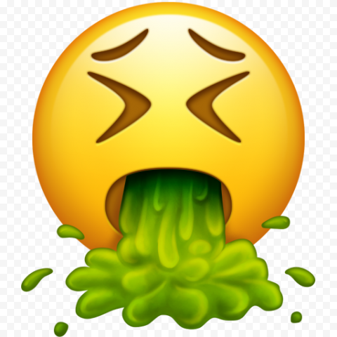 Green Emoji Has Fever With Thermometer In Mouth | Citypng