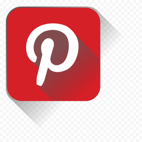 Square Red Flat Pinterest App Icon | Citypng