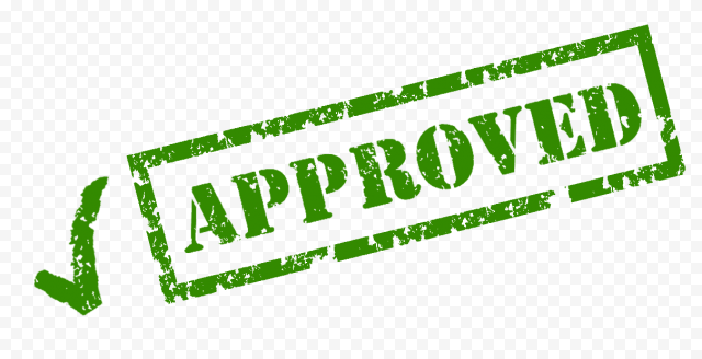 HD Blue Approved Stamp PNG | Citypng