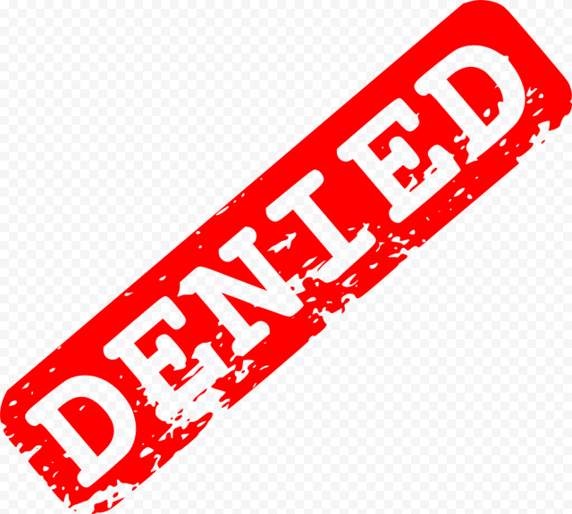 Denied Round Red Stamp Icon | Citypng