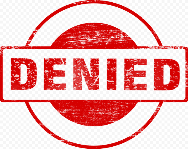 Denied Round Blue Stamp Icon | Citypng
