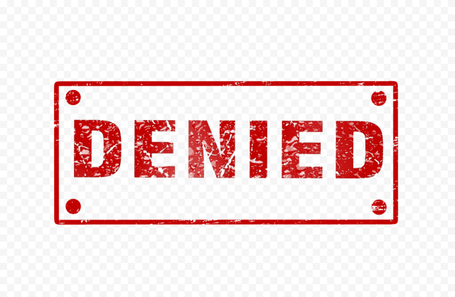 White Round Denied Stamp | Citypng