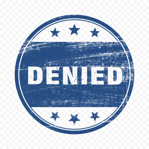 Denied Round Red Stamp Icon | Citypng