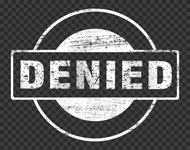 Denied Round Blue Stamp Icon | Citypng