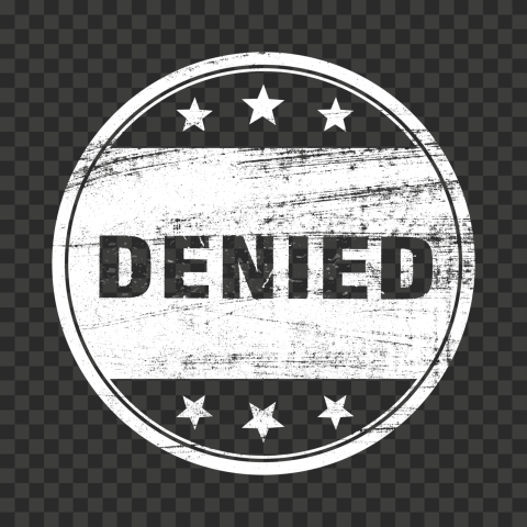 Denied Round Blue Stamp Icon | Citypng