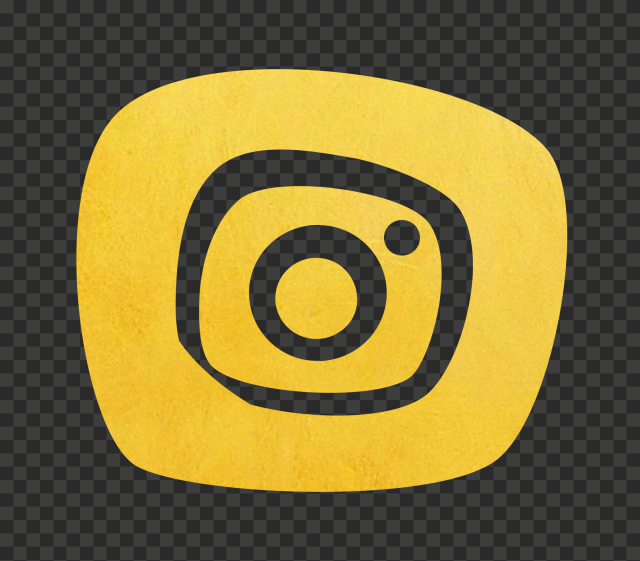 Luxury Round Golden Yellow Instagram Logo Icon | Citypng