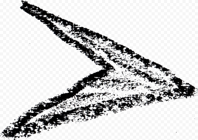 Black Outline Sketch Arrowhead 3D Effect To Right | Citypng
