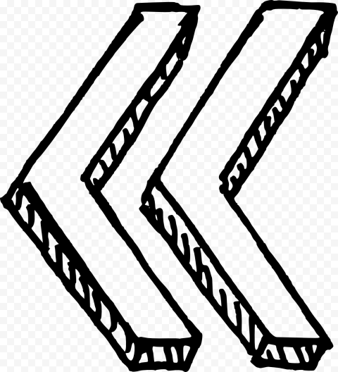 Black Outline Drawing Arrow 3D Effect Point Down | Citypng