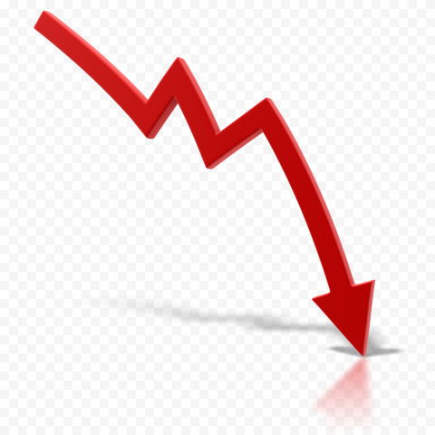 Red Zig Zag 3D Arrow Growth Stock Market Upward | Citypng