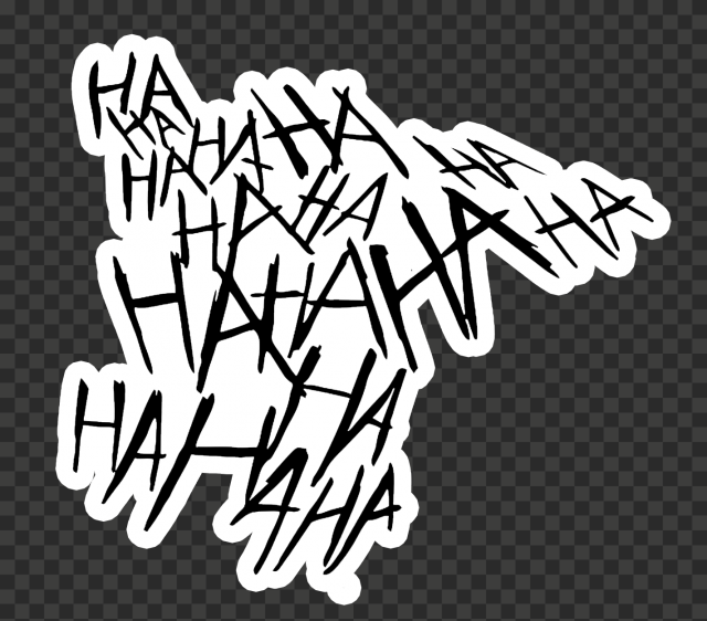 Haha Joker Laugh Black Text | Citypng