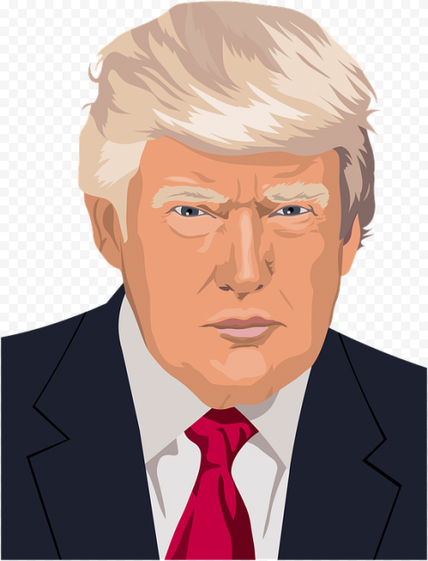 White Donald Trump President Silhouette Side View | Citypng