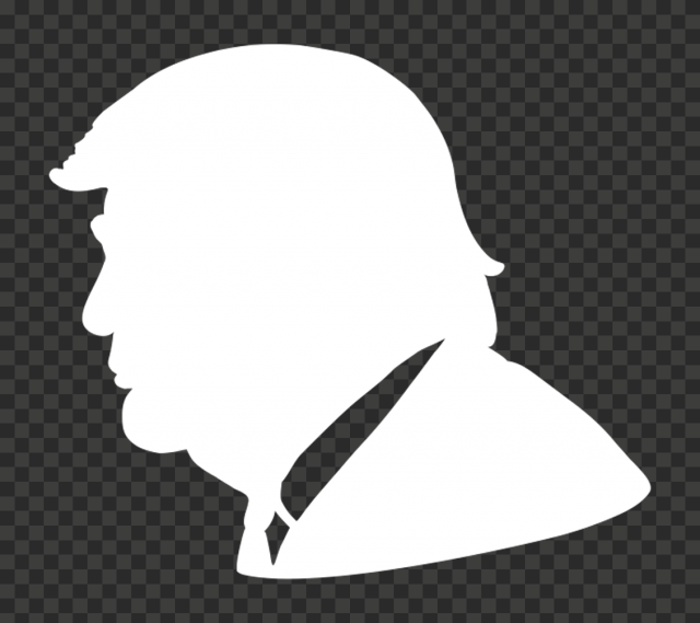 Round Trump President Silhouette With Us Flag | Citypng