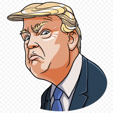 Donald Trump Angry Face Cartoon Clipart | Citypng