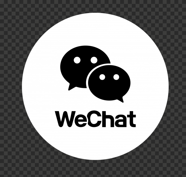 White Outline WeChat Round Logo Icon | Citypng