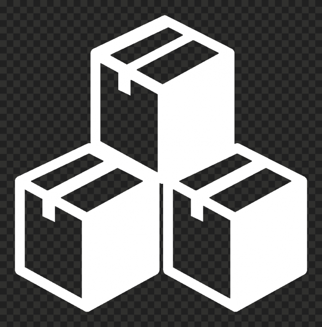Black Delivery Three Packages Boxes Icon Transparent PNG | Citypng