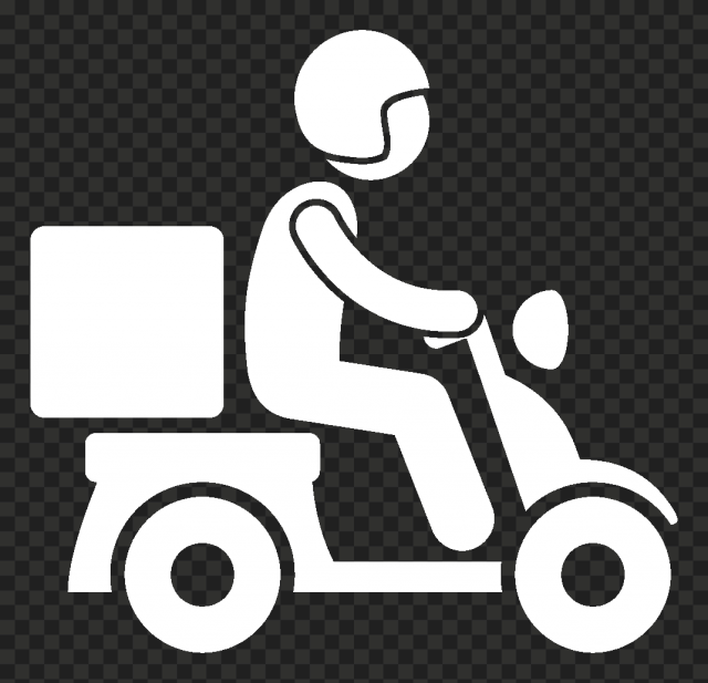 Scooter Moto Motorcycle Delivery Black Icon HD PNG | Citypng