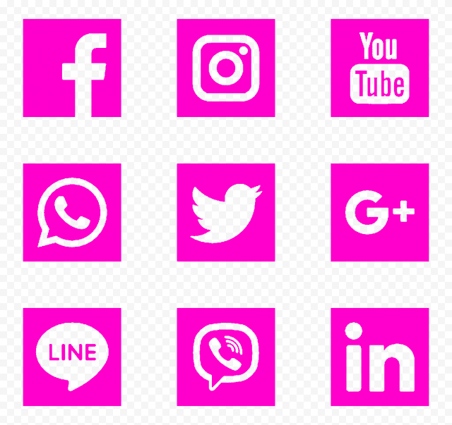 HD Light Pink Social Media Logos Icons PNG | Citypng