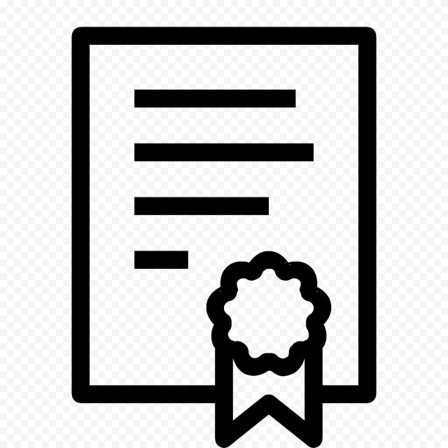 Transparent HD License Certificate White Icon | Citypng