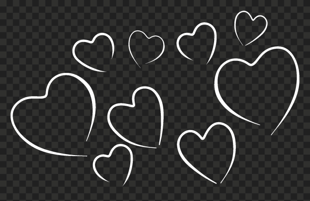 HD White Hearts Pattern Background PNG | Citypng