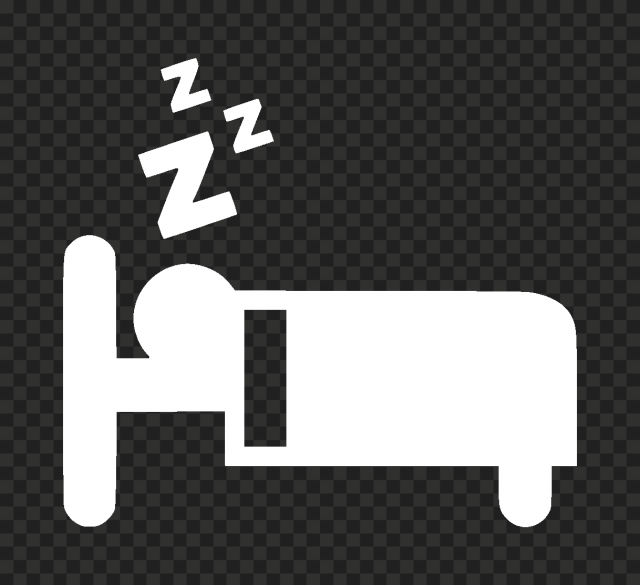 Transparent Sleeping Night Bed Black Icon | Citypng