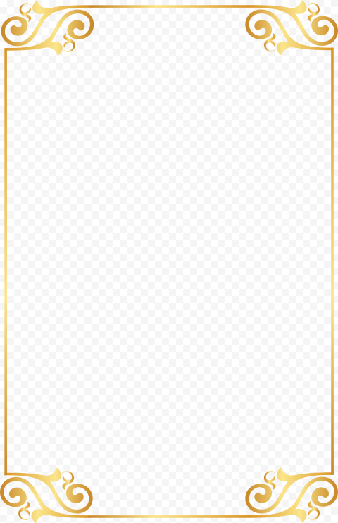 Golden Gold Floral Diploma Paper Frame FREE PNG | Citypng