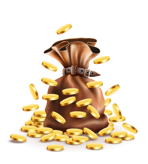 HD Flying Gold Coins Transparent Background | Citypng