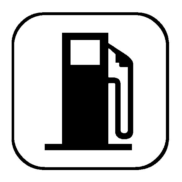 Diesel Station Fuel White Square Icon Download PNG | Citypng