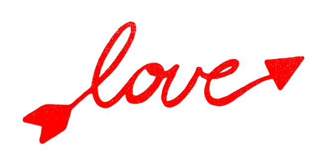 HD Love Word Red Text Hand Lettering PNG | Citypng