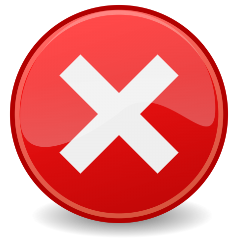 FREE Red X Close Mark Icon Sign PNG | Citypng