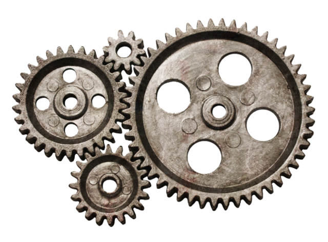 Download HD Metal Mechanical Industrial Gears PNG | Citypng