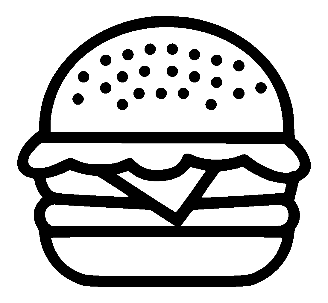 Burger Black Icon PNG | Citypng