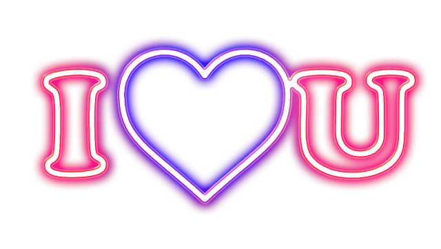 I Heart You Love Valentine Red Sign HD PNG | Citypng