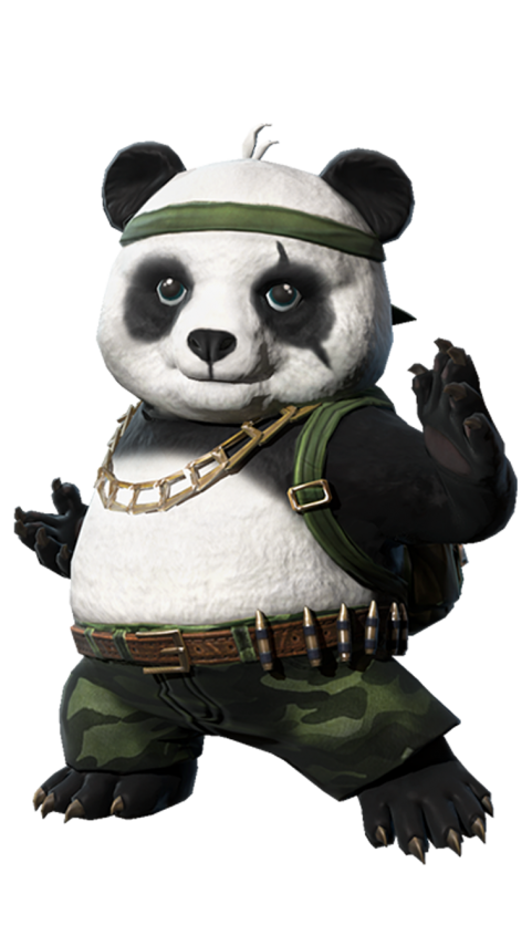 Detective Panda Pet Character With Free Fire Logo | Citypng