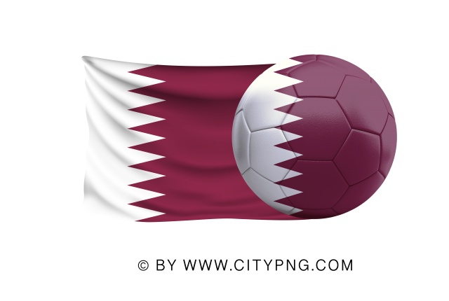 HD Soccer Ball With Qatar Flag PNG | Citypng