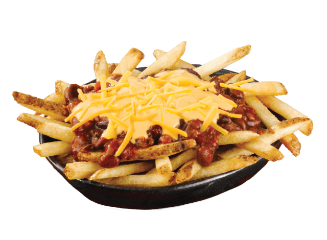 HD Cheese French Fries Bacon Plate PNG | Citypng