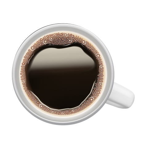 HD Coffee Tea Cup Glass Top View PNG | Citypng