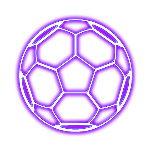 Download Blue Neon Football Soccer Ball PNG | Citypng