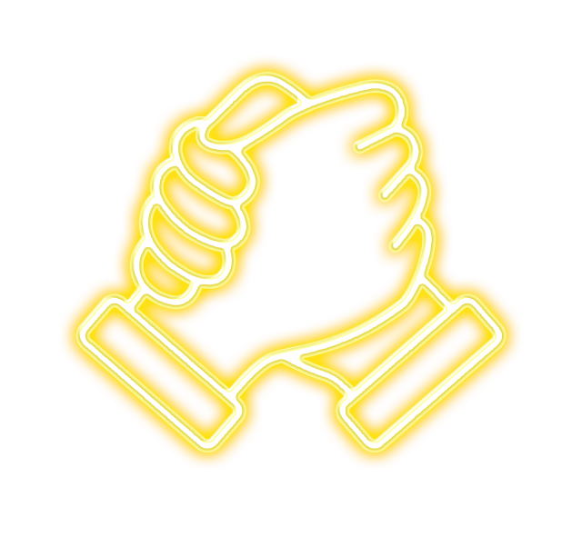 Red Neon Soul Brother Handshake HD PNG | Citypng
