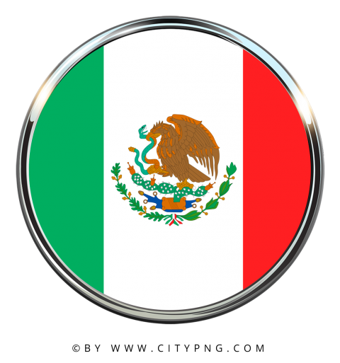 Circular Round Mexico Flag Icon FREE PNG | Citypng