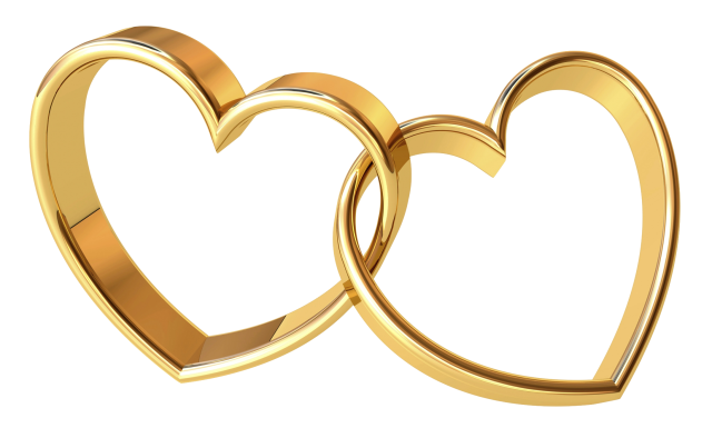 Gold Wedding Two Double Rings HD PNG | Citypng