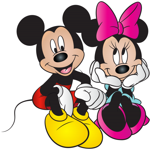 HD Mickey Mouse With Minnie Mouse Laying Down PNG | Citypng