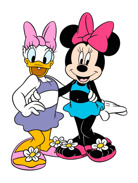 Minnie Mouse and Daisy Duck Cute Pose PNG | Citypng